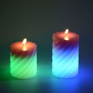 Other | Set Of 2 Led Color Changing Wick Candles | Poshmark